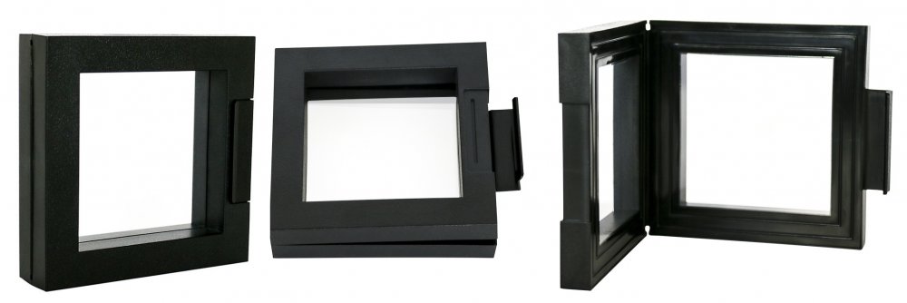 3D Schweberahmen Objektrahmen 130x130 ECO SCHWARZ Lindner